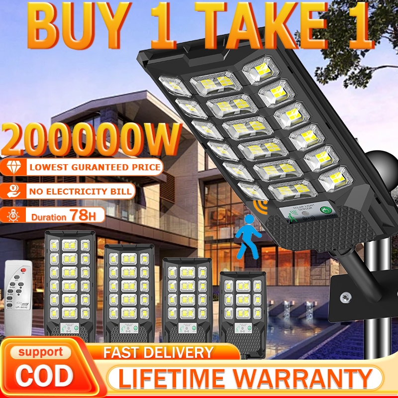 BUY1TAKE 1 Solar Street Light 200000W Outdoor Waterproof Solar Light ...