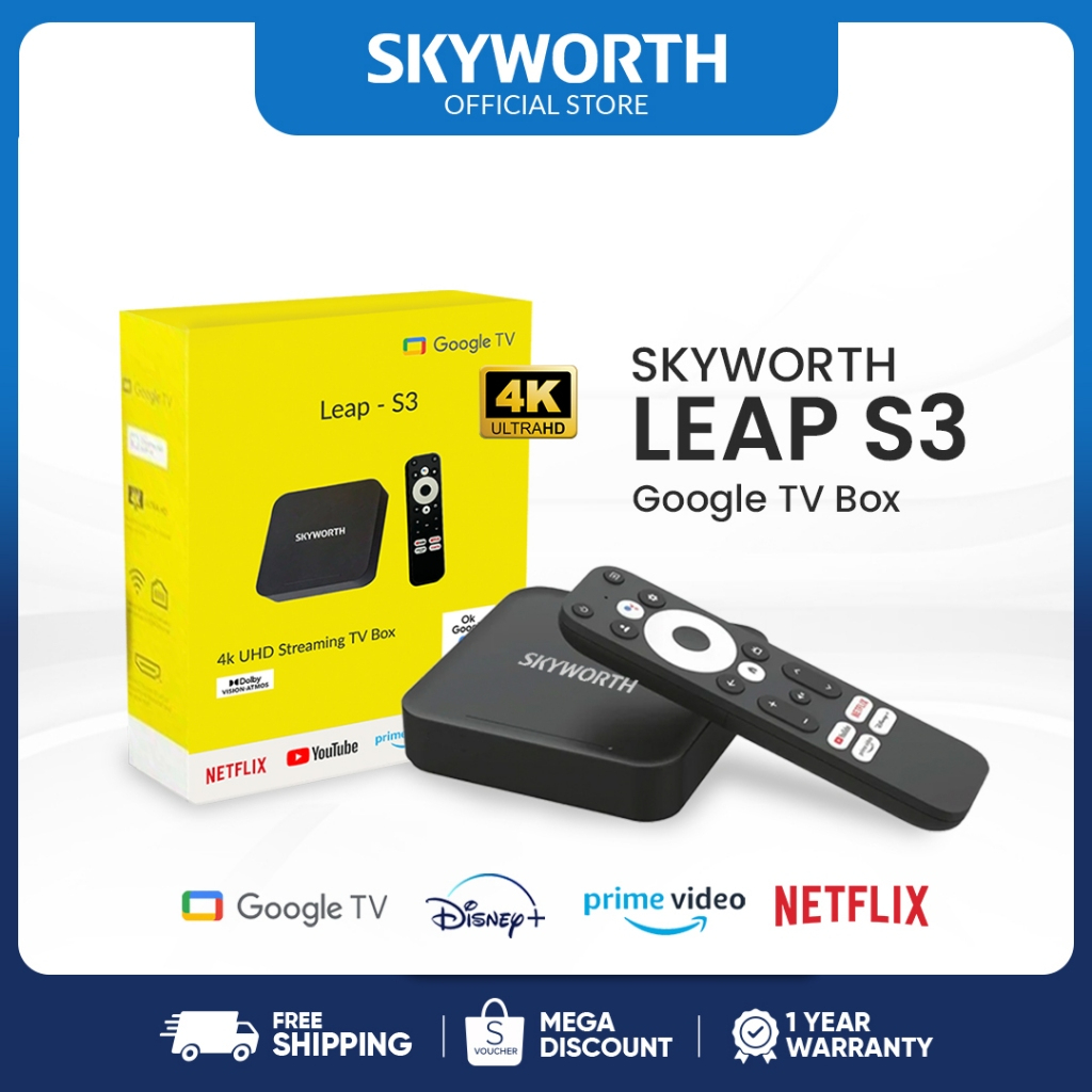 [ BIG SALE ] Skyworth Google TV Box LEAP S3 2G Plus 16G, Google ...