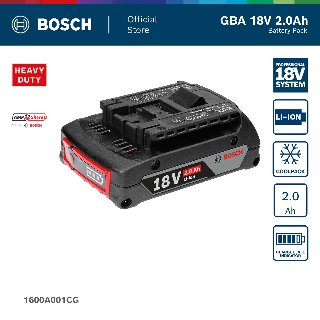 Bosch GBA 18V 2.0Ah Professional 18V Battery Pack | Shopee Philippines