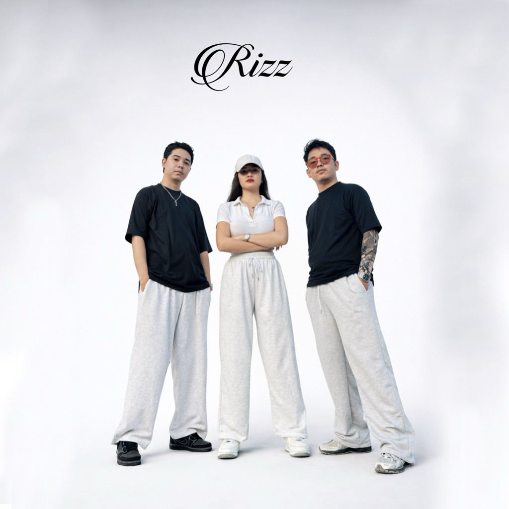 Rizz Sweatpants | Unisex Wide Leg Pants| Acid Gray | Baggy Pants| Slock ...