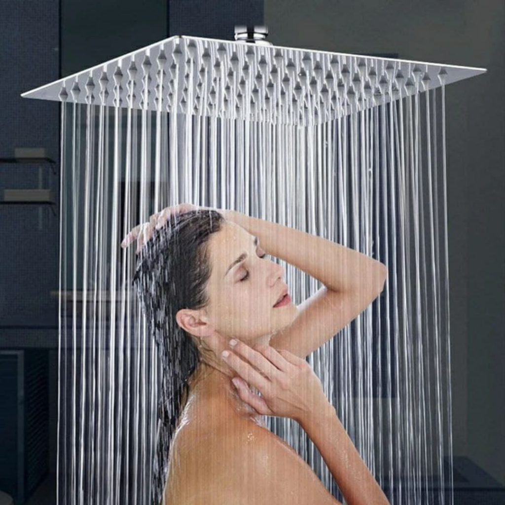 Stainless Steel Rainfall Shower Head – Pressurized Square Design ...