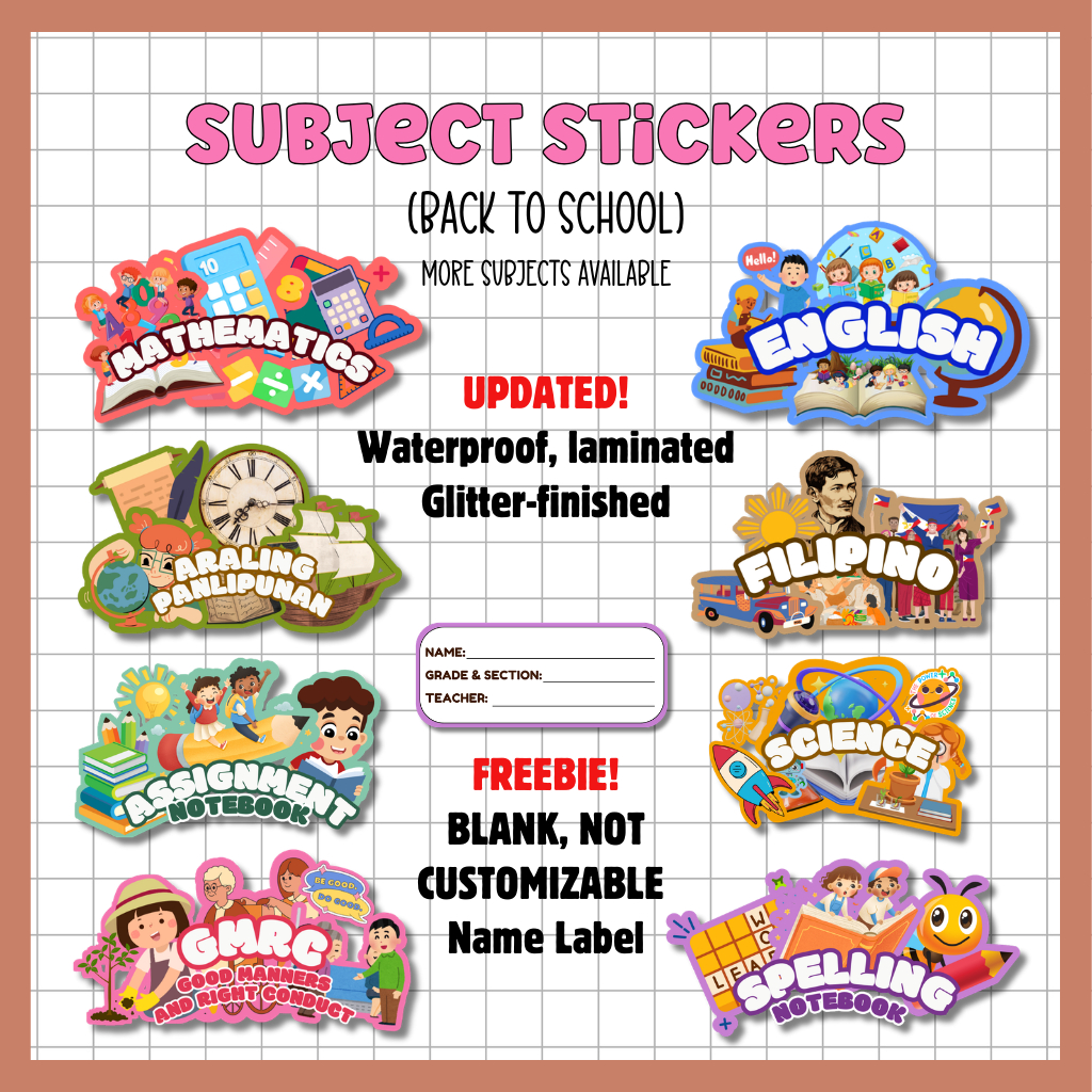 Shop subject label for Sale on Shopee Philippines