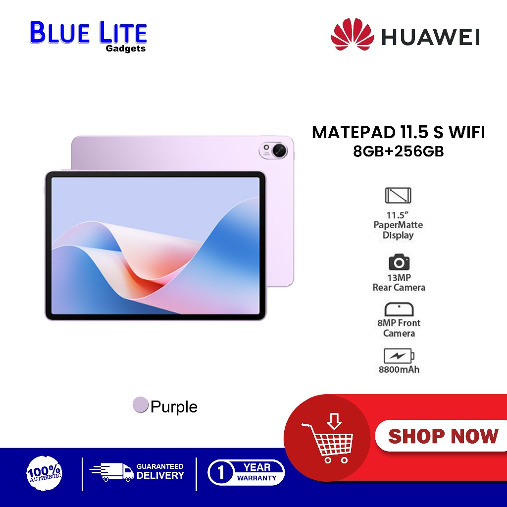 HUAWEI MatePad 11.5 S WIFI 8GB/256GB Tablet with 13MP Camera & 8MP ...
