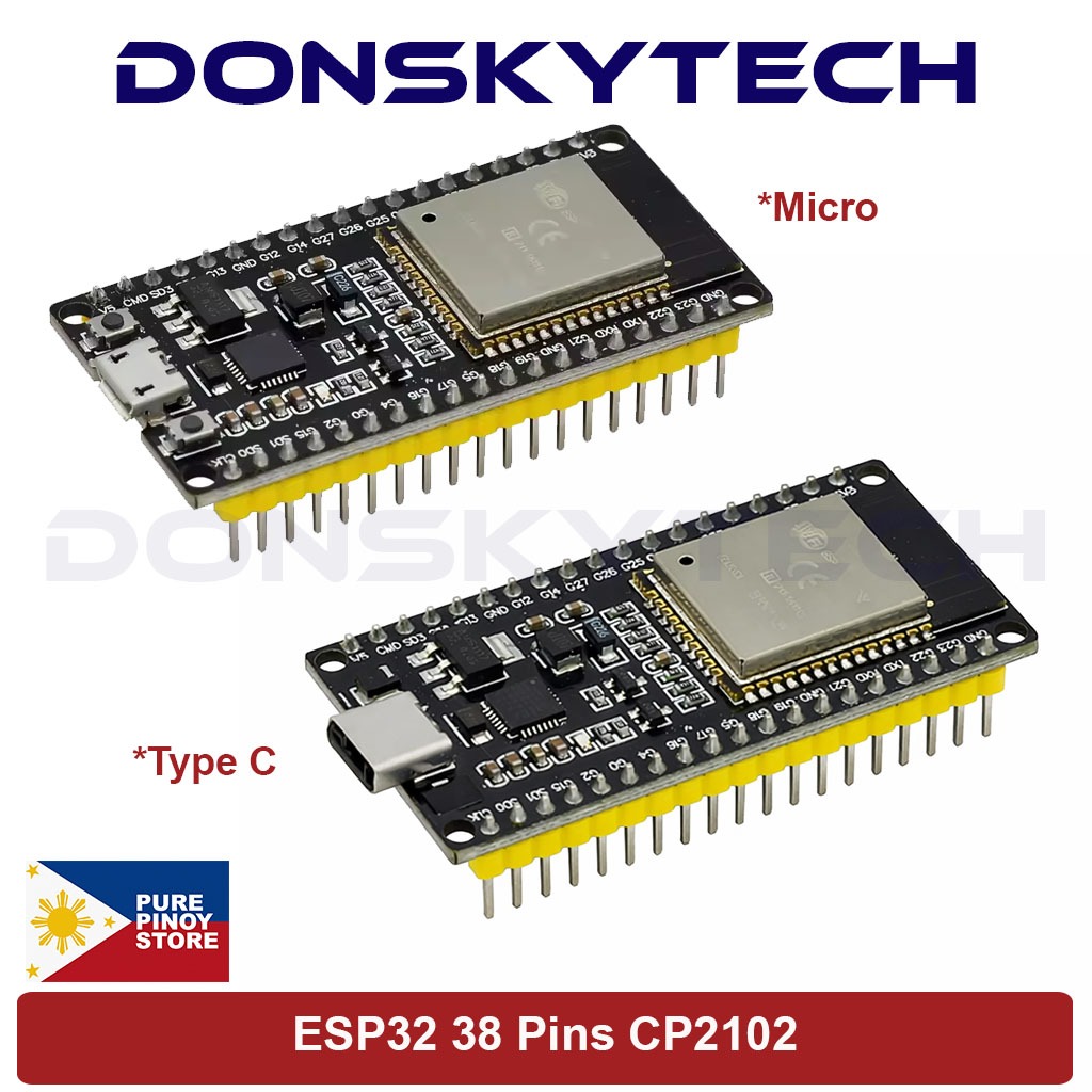 ESP32 Development Board Type C Micro ESP-32 38 Pins Module CP2102 ...