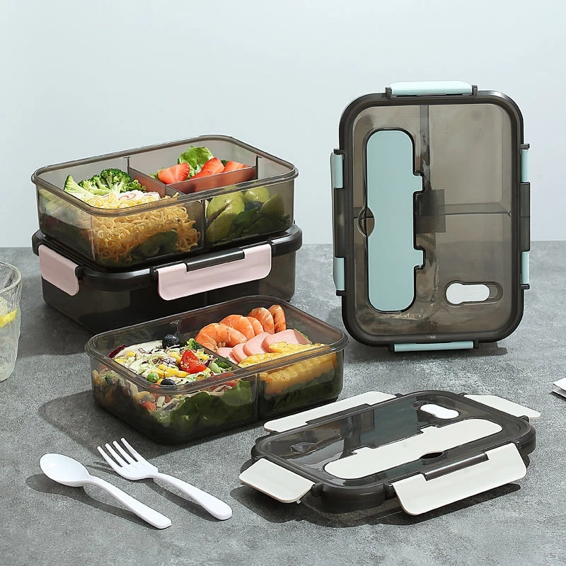 Lunch Box with Fork Spoon Lunch Box Sealed Insulation Compartment ...