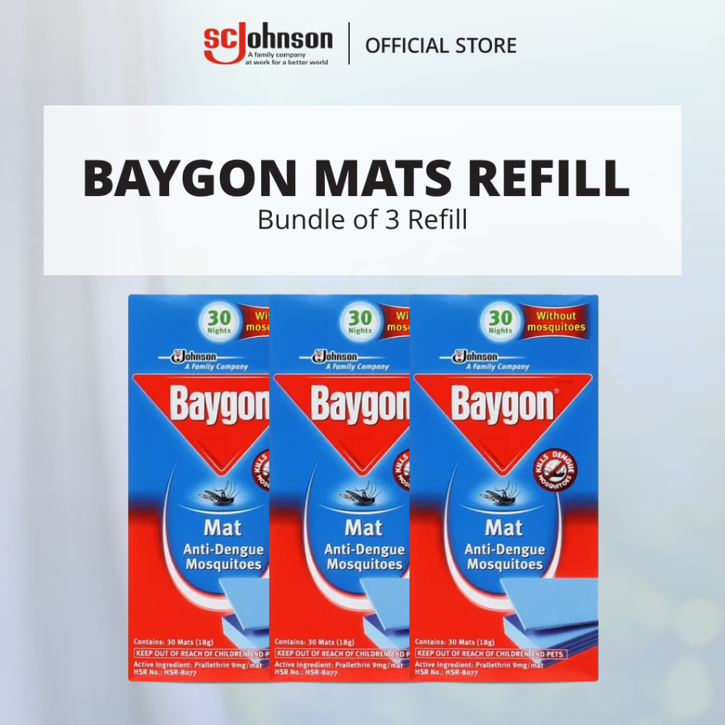 Baygon Mats - Refill 30s (PACK OF 3) | Shopee Philippines