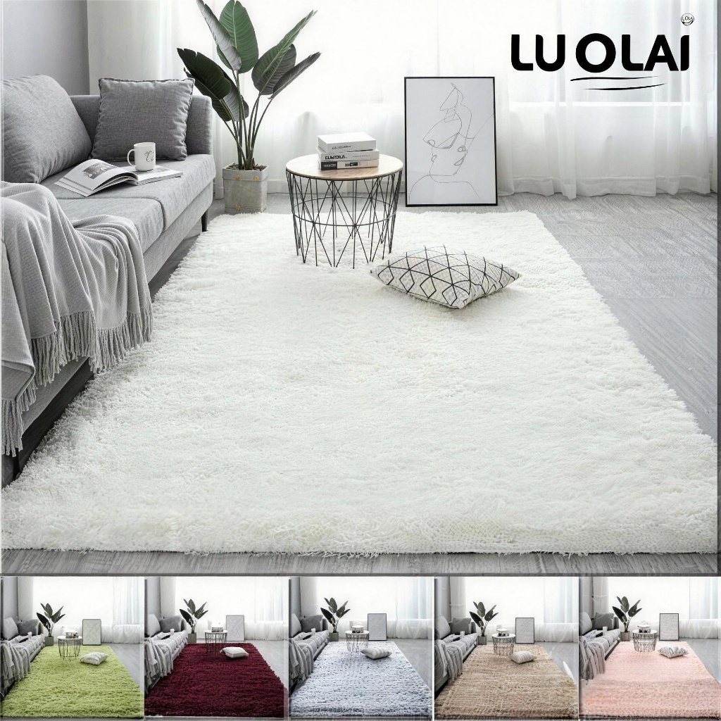 5 Size Fur Carpet Super Plush Soft Anti-slip Rug for Bedroom Living ...
