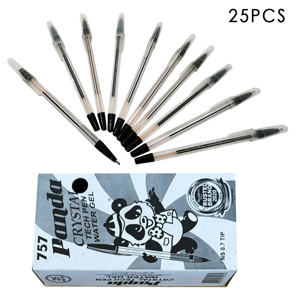 25pcs ball pen Panda Black gel pen 0.7mm ballpoint pen student ...