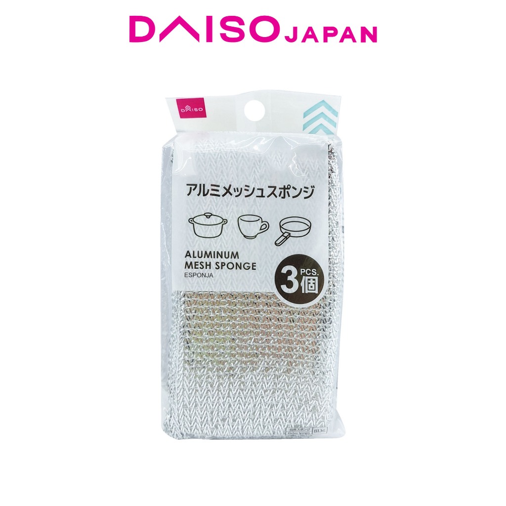 Daiso Aluminum Mesh Sponge (3pcs) | Shopee Philippines