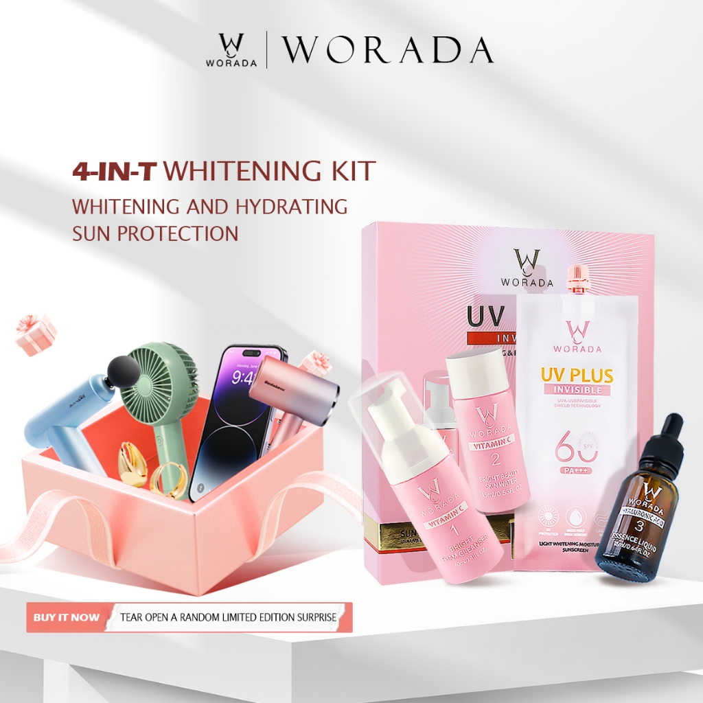 WORADA Skincare Gift Set 4-in-1 Brightening, Moister, Anti-Acne, Oil ...