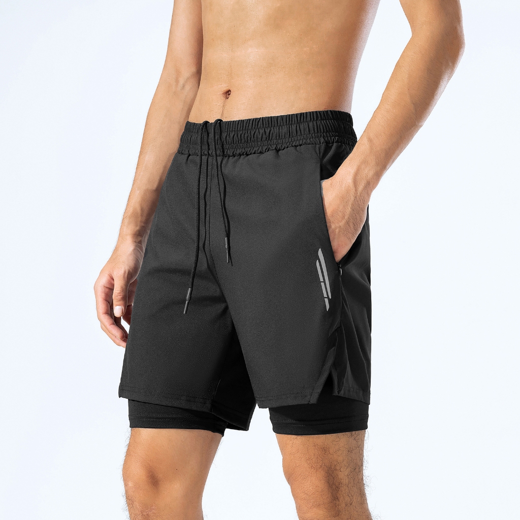 G513# Men's Sports Dri-Fit Taslan Above the knee Shorts With Cycling ...
