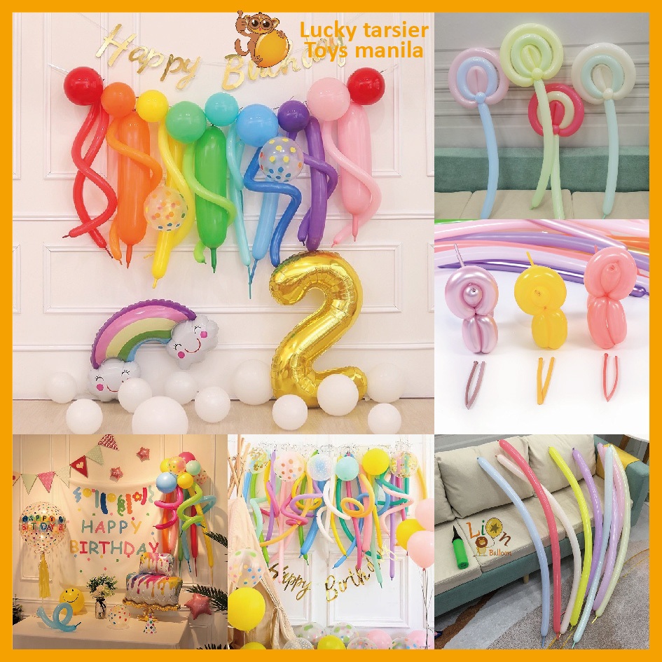 (lucky tarsier) 25pcs Latex Long Balloons DIY Styling Twist Balloons ...