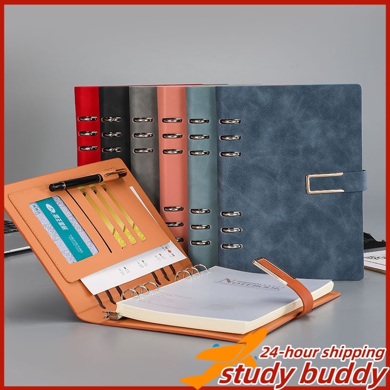 A5/B5 Leather Binder Notebook Refillable Notebook hand ledgers kraft ...