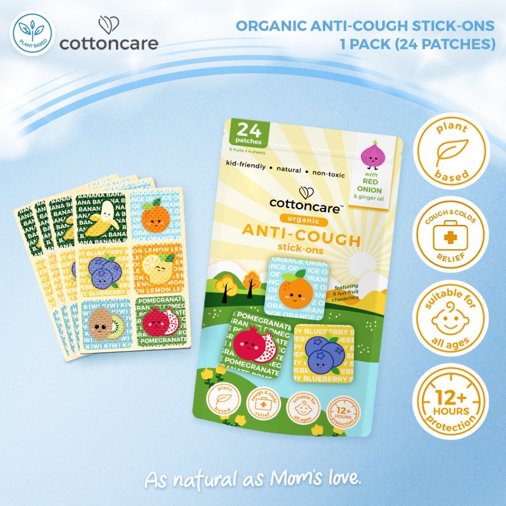 Cottoncare™ (24pcs) Organic Anti-Cough Stick On's Sticker Red Onion ...