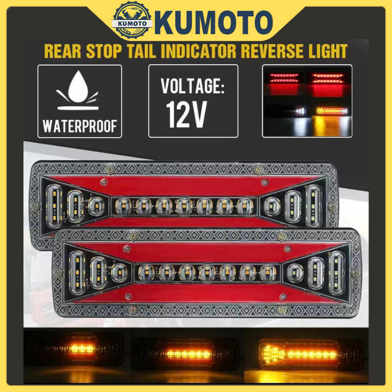 12V LED Car Truck Lorry Brake Light Stop Turn Rear Tail Trailer Signal ...