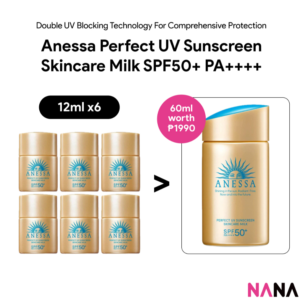 SHISEIDO ANESSA Perfect UV Sunscreen Skincare Milk SPF50+ PA++++ Sample ...