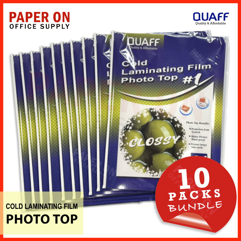QUAFF Photo Top Glossy (10 packs Bundle) A4 Size 80micron | Shopee ...