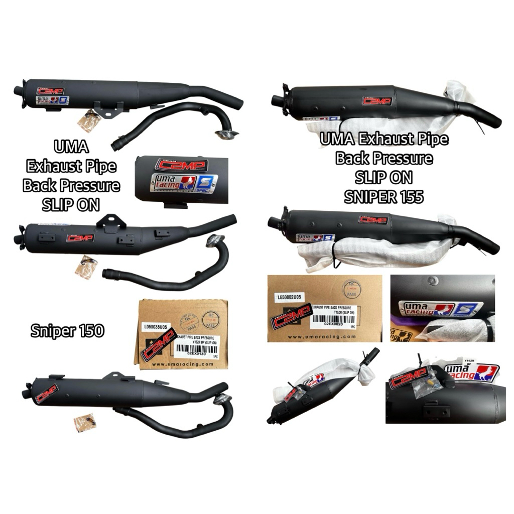 NEW UMA SLIP ON Back Pressure Exhaust Pipe Sniper 150 and Sniper 155 ...