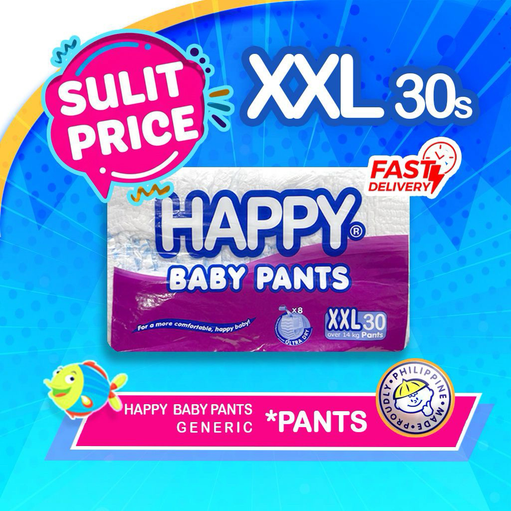 Happy Baby Pants Diapers XXL Generic 30’s | Shopee Philippines