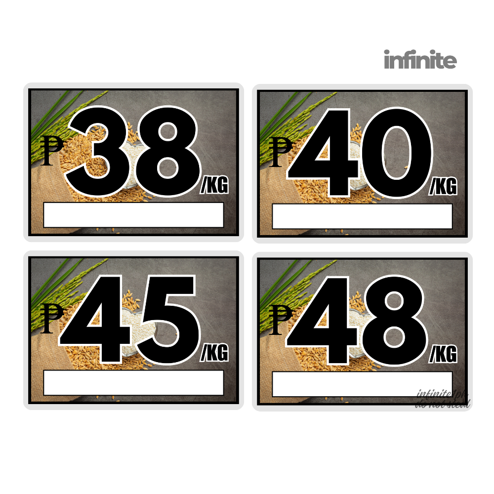 Bigasan Price - Bigas Laminated Signage A4 A5 Size | Shopee Philippines