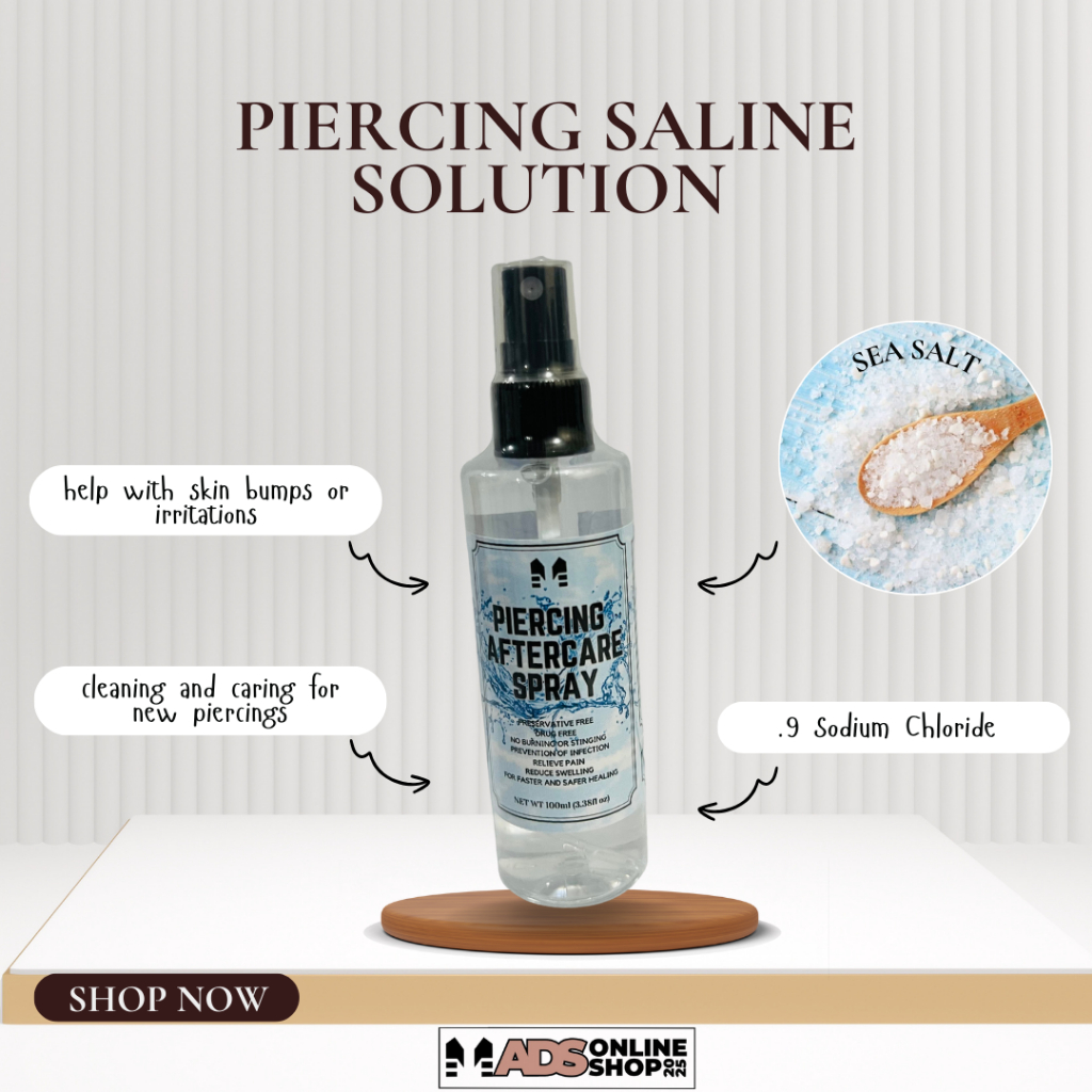 PIERCING AFTERCARE Spray Saline Solution | Authentic made by MADS O Shop | Shopee Philippines