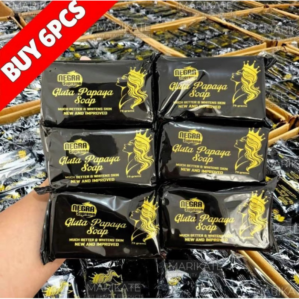6 pcs negra ultima gluta papaya soap 70 grms (1 pack) | Shopee Philippines