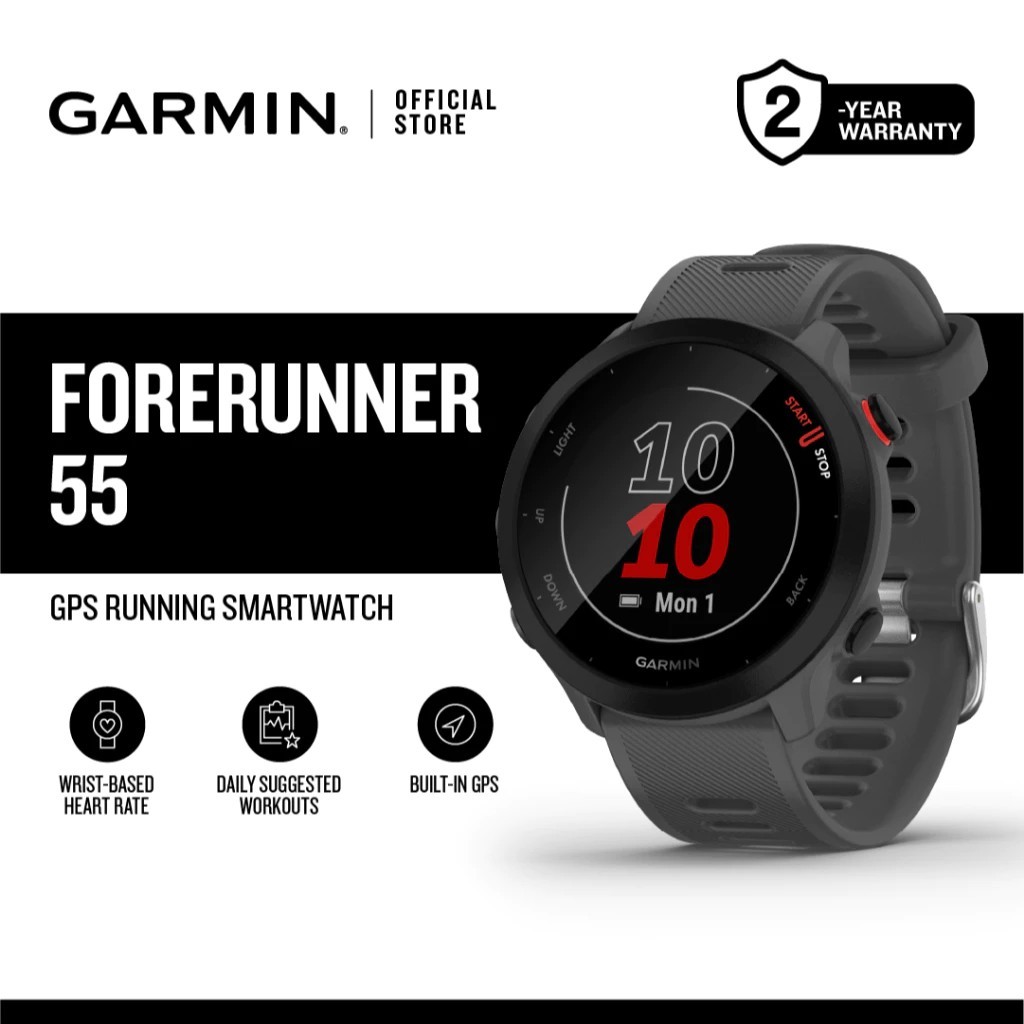 Garmin Forerunner 55, Running Fitness GPS Smartwatch, for Runners ...