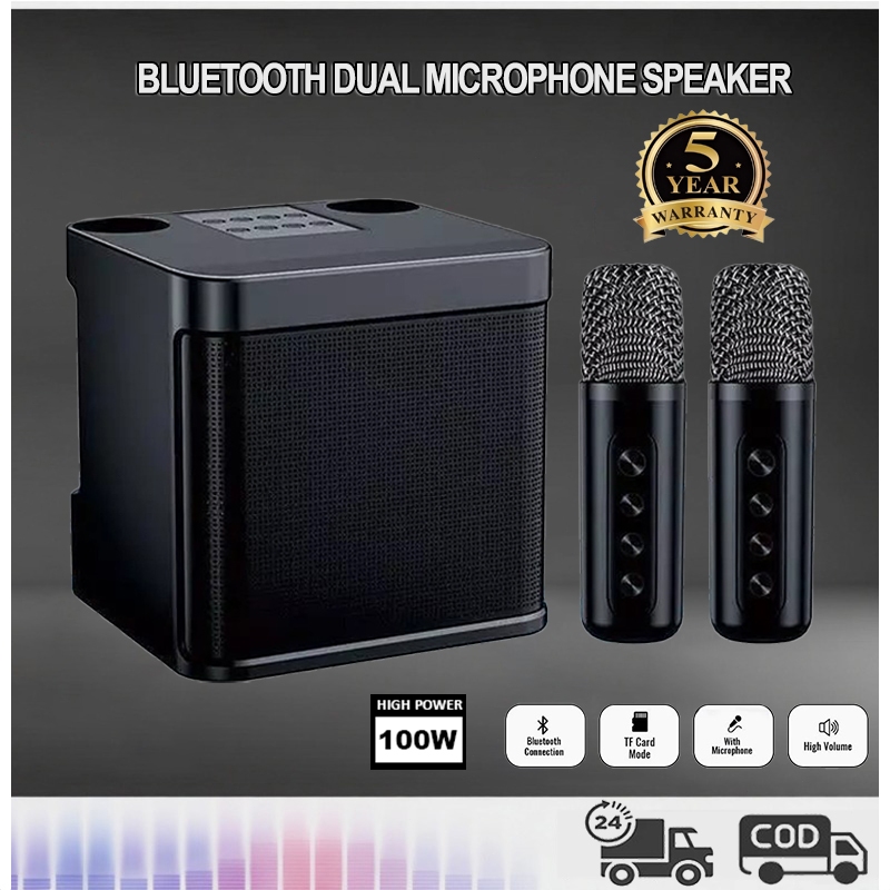 Original Genuine Wireless Bluetooth Dual Microphone Karaoke Speaker 3D ...