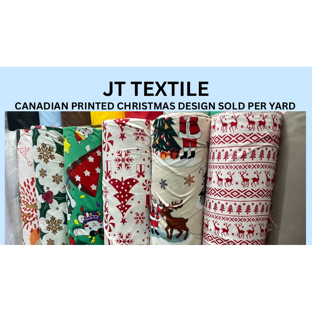 CANADIAN COTTON CHRISTMAS DESIGNSOLD PER YARD | Shopee Philippines