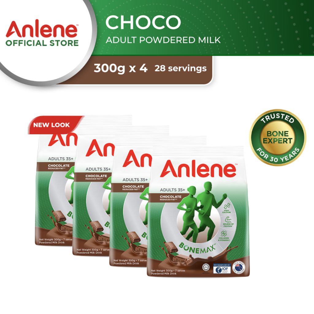 Anlene Bonemax Adult Milk Powder Chocolate 300G x4 | Shopee Philippines