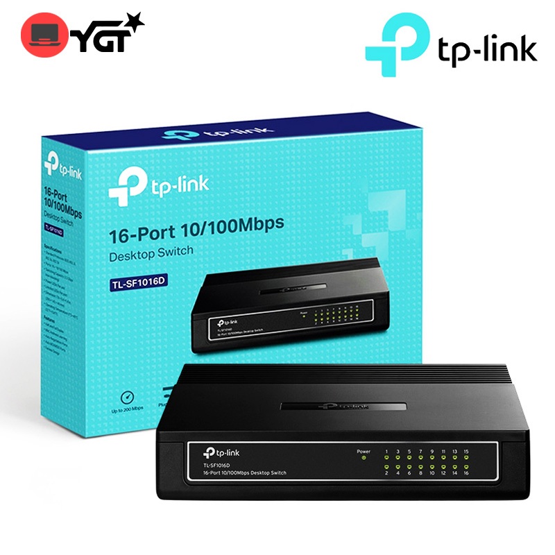 TP-Link TL-SF1016D 16-Port 10/1000Mbps Network / Ethernet Desktop ...