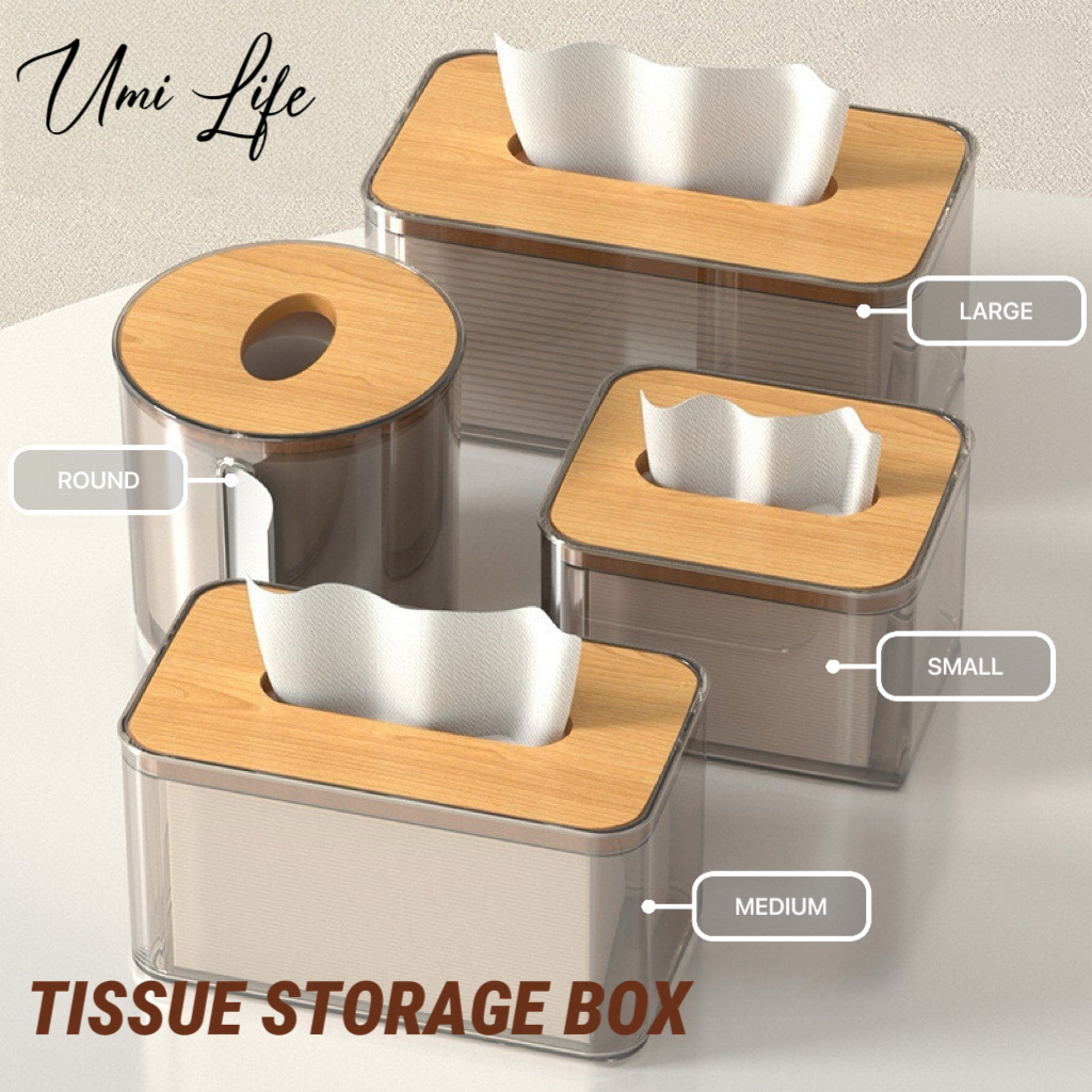 JC Nordic Simple Creative Tissue Box Home Living Room Transparent ...