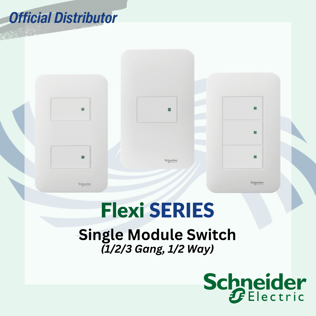 Schneider Flexi 16A 1/2/3 Gang Single Switch Module 1 or 2 Way Light ...