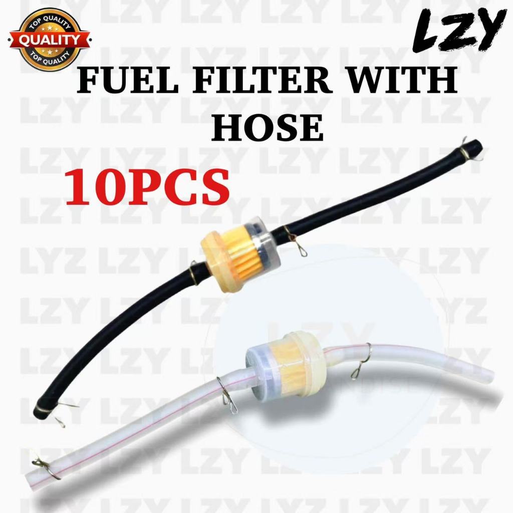 LZY 10PCS Fuel Filter with Hose Universal Oil Filter Petrol Pipe for ...