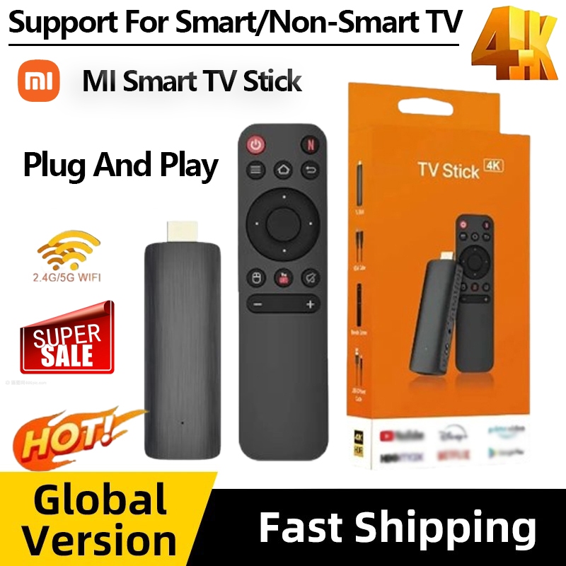 Android Smart TV Stick For Non Smart TV Box Complet Set 4K HD 2.4G 5G ...