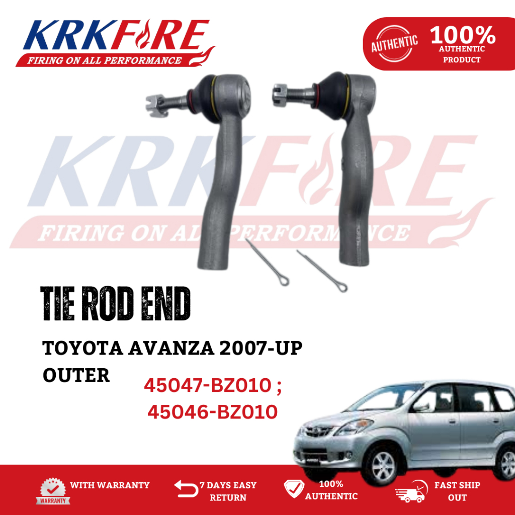 KRKFIRE TIE ROD END KF45407-BZ010/45046-BZ010 FOR TOYOTA AVANZA 2007 UP ...