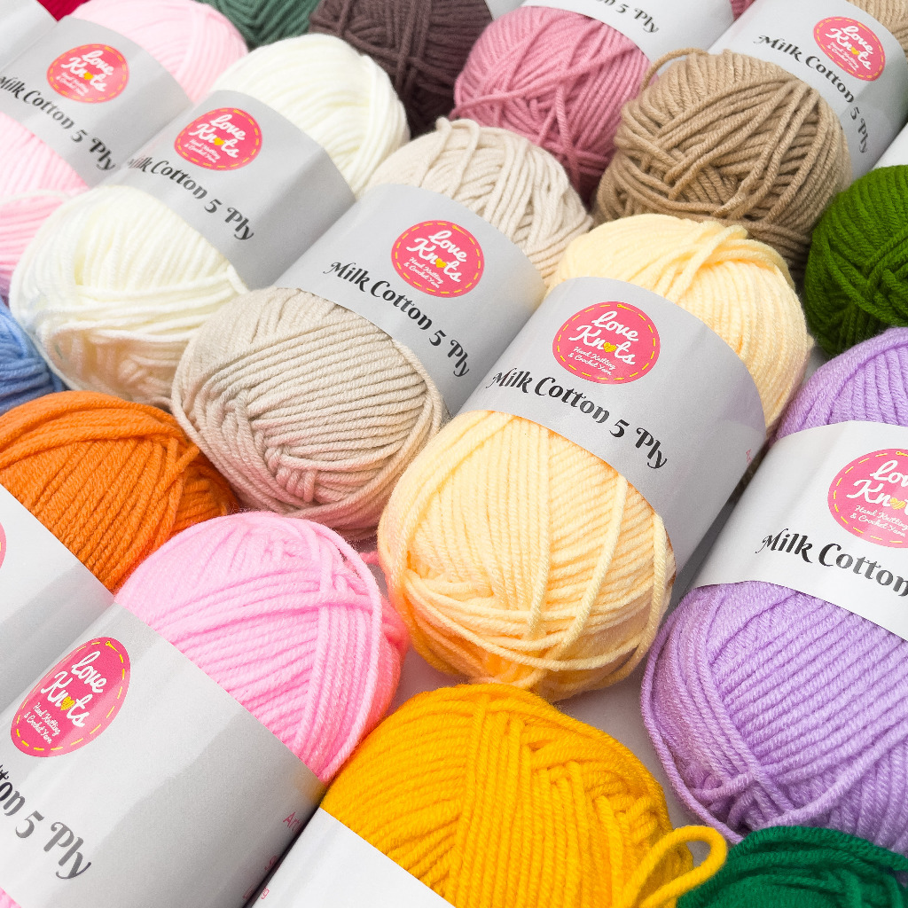 Love Knots 5ply Milk Cotton Yarn Premium Soft Acrylic Yarn by Manila ...