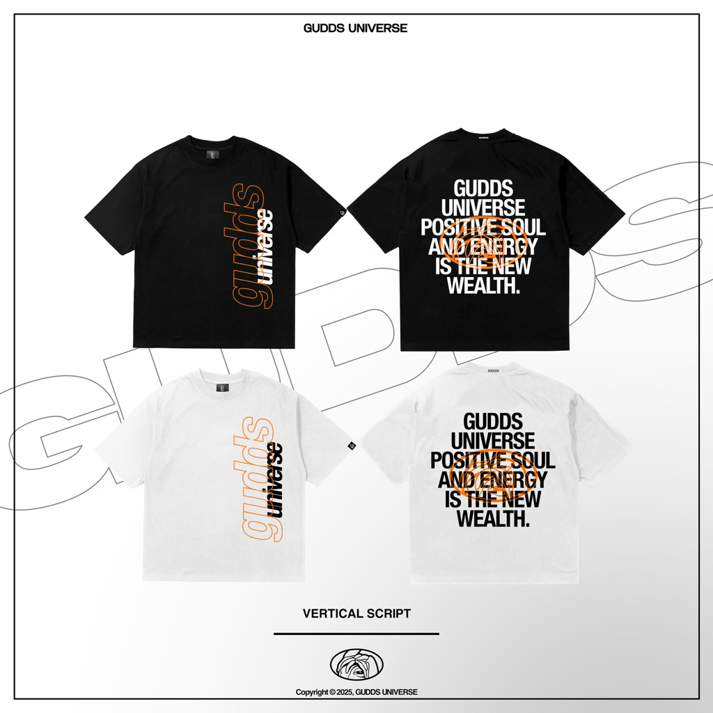 GUDDS UNIVERSE - “VERTICAL SCRIPT” GRAPHIC TEE | Shopee Philippines