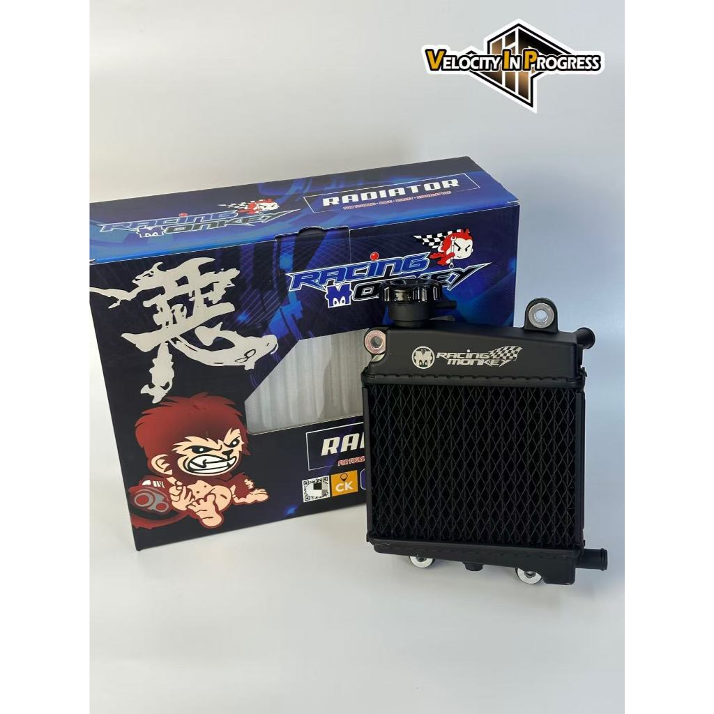 RACING MONKEY 2 Rows Radiator (Black Edition) for Aerox V2 & Nmax V2 ...
