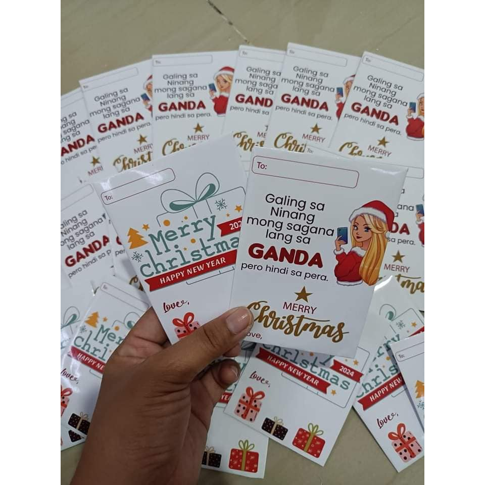 Witty Customized Christmas Ampao 10Pcs | Personalized Red Envelope ...