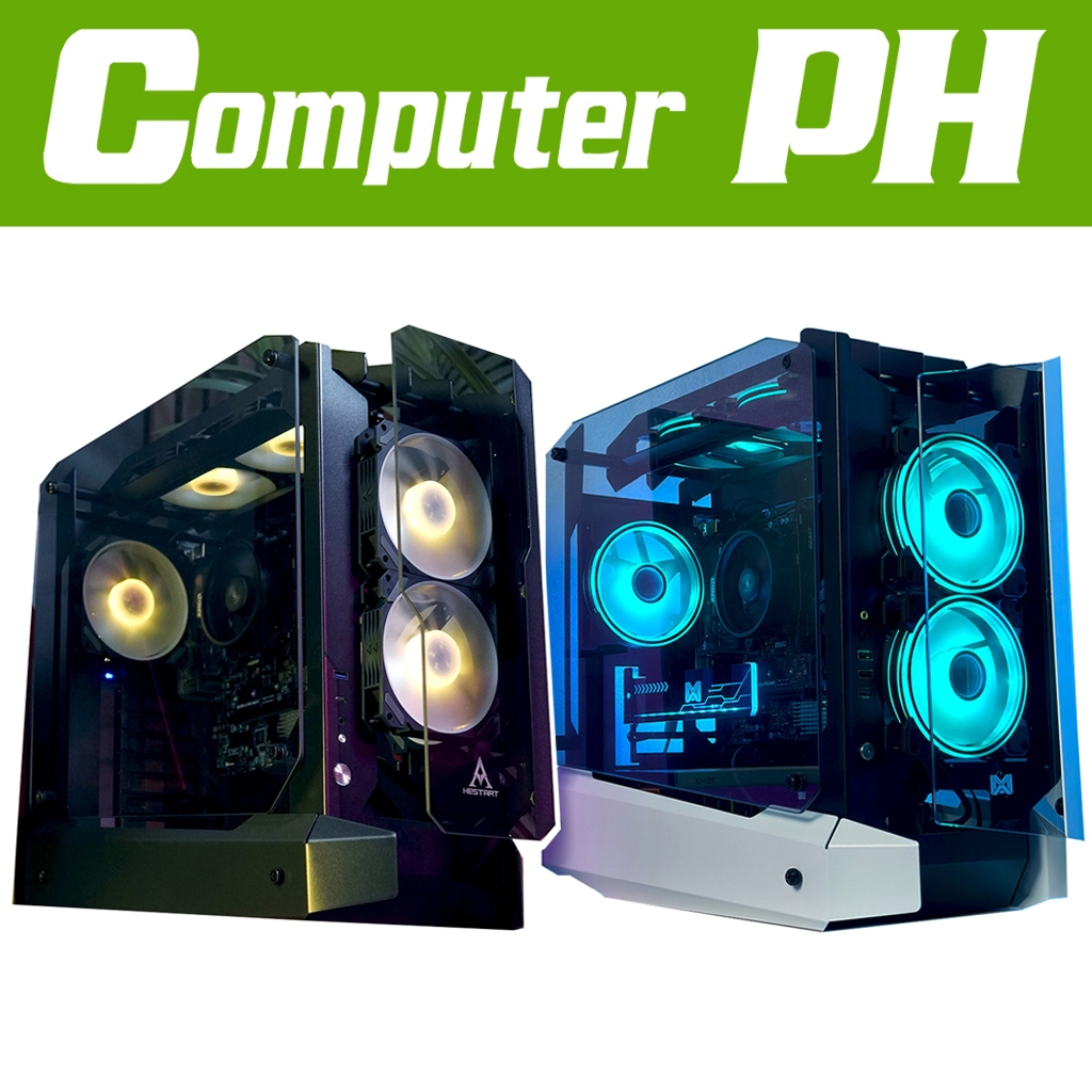 HESTART POSEIDON CASE - BLACK / BLACK & WHITE ATX/M-ATX/M-ITX | Shopee ...