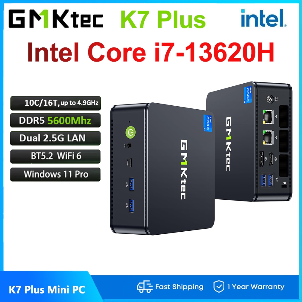 GMKtec K7 Plus Intel I7-13620H MINI PC Windows 11 Pro DDR5 5600Mhz ...