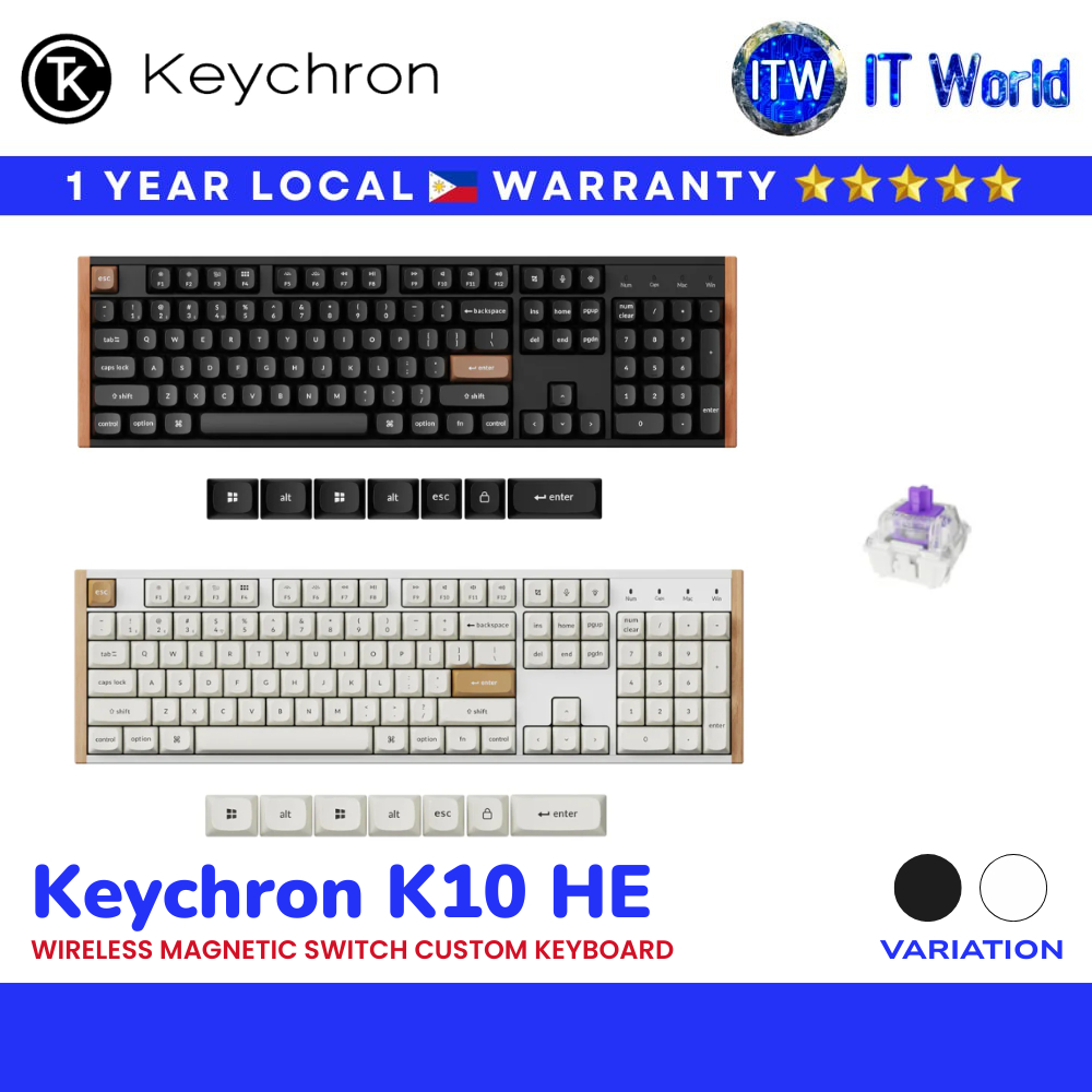 Keychron K10 HE Gaming Wireless Magnetic Switch Custom Keyboard Nebula ...