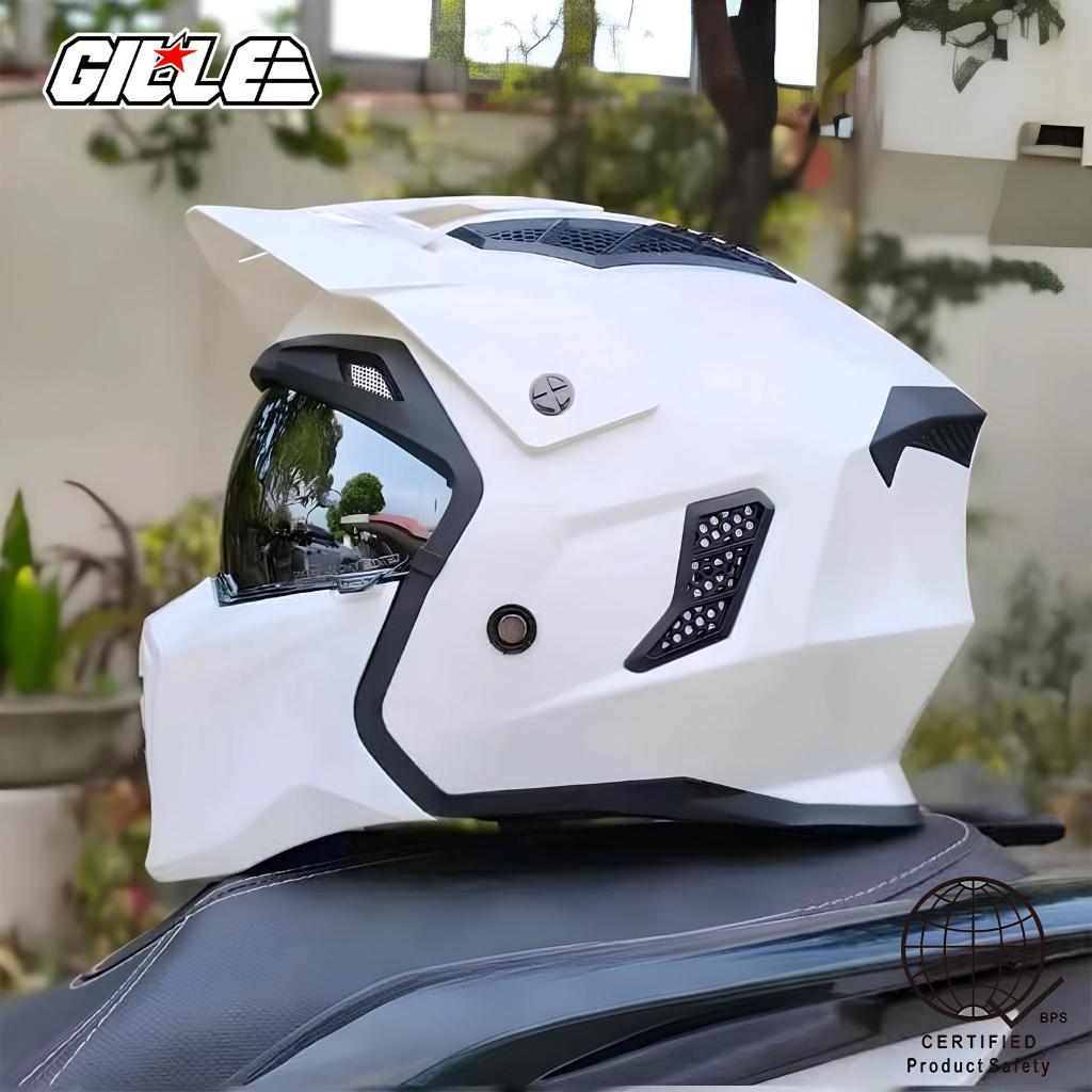 【𝑫𝑬𝑻𝑨𝑪𝑯𝑨𝑩𝑳𝑬】GILLE SQUADRON Offroad Modular Helmet Full Face Dual Visor ...