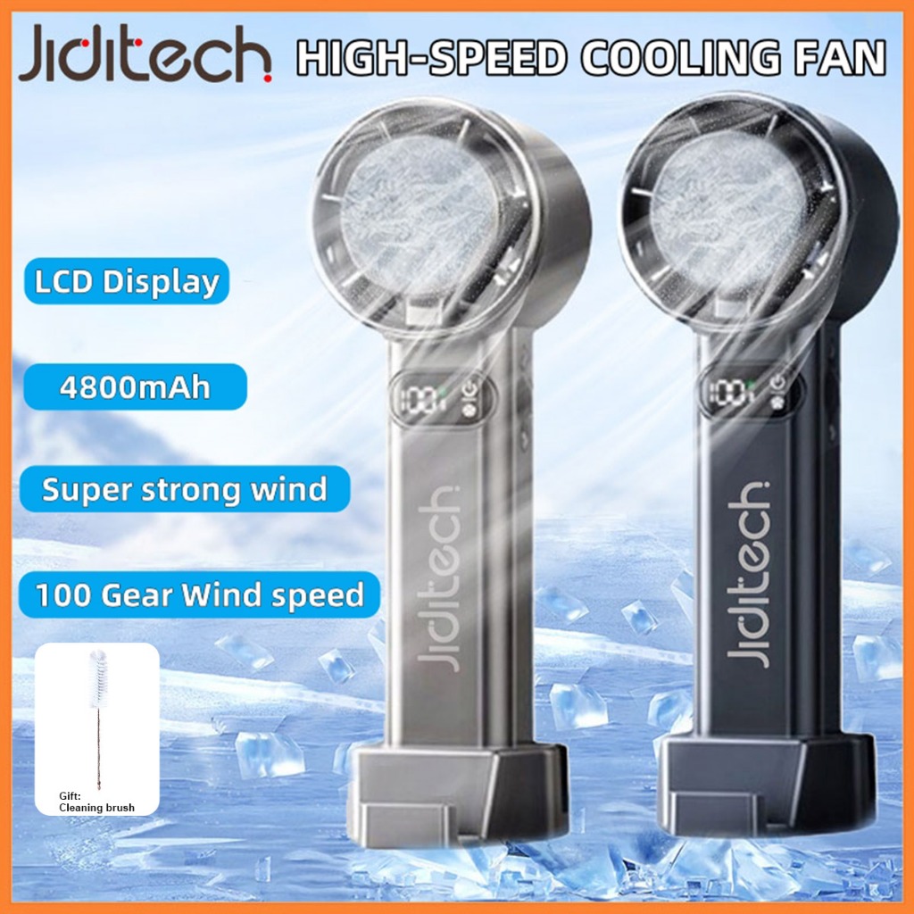 Jiditech Mini Fan Rechargeable Portable Handheld Fan 4800mAh 100 Speed ...