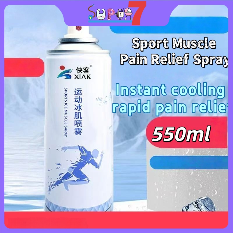 550ml Sport Muscle Pain Relief Spray Body Cooling Spray Cold Spray Pain ...