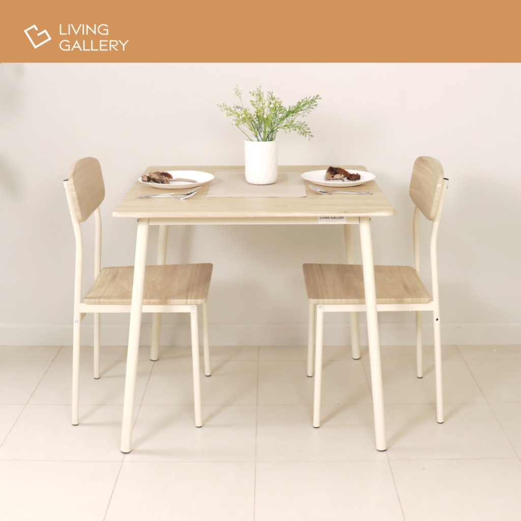 Living Gallery Dining Set 2-seater (SQUARE Table) NatureOak Dining ...