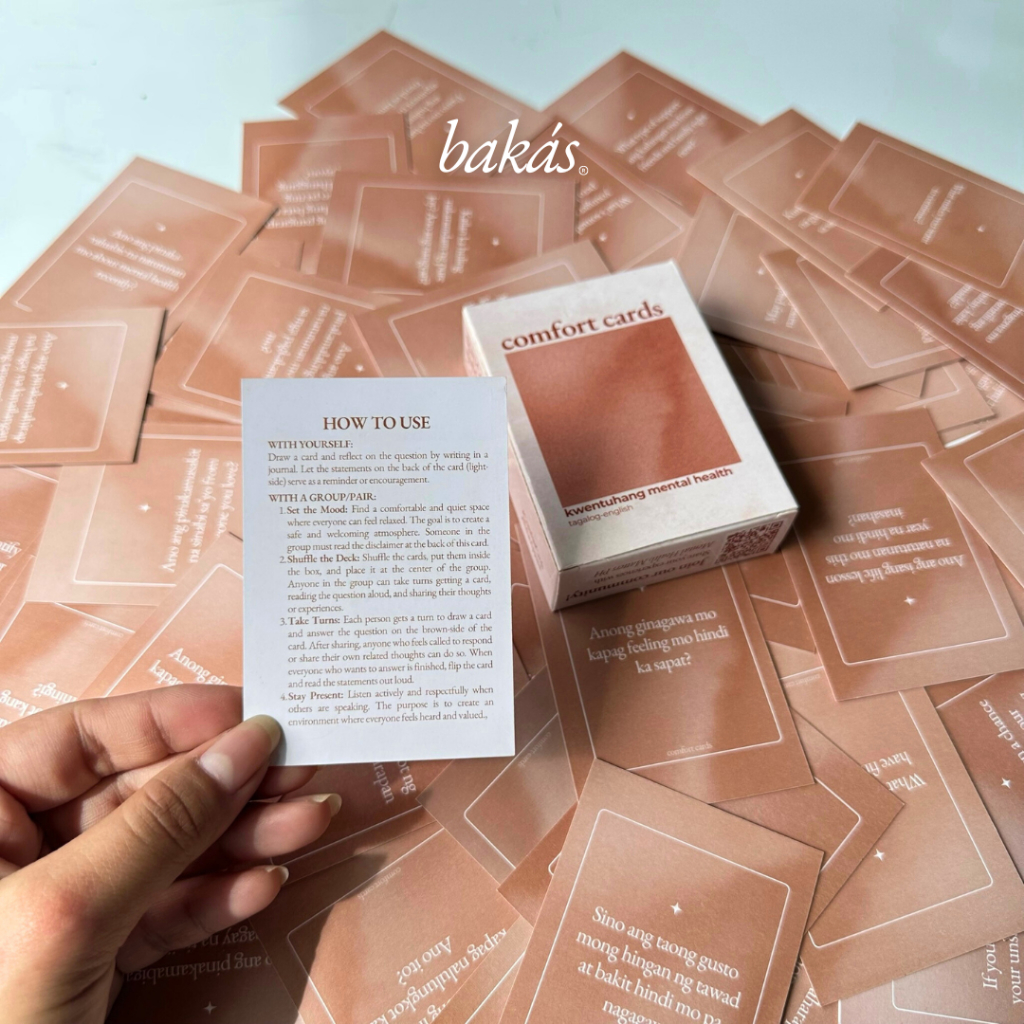 Comfort Cards: Kwentuhang Mental Health Deep Conversations 60 Questions + Motivational Quote ...