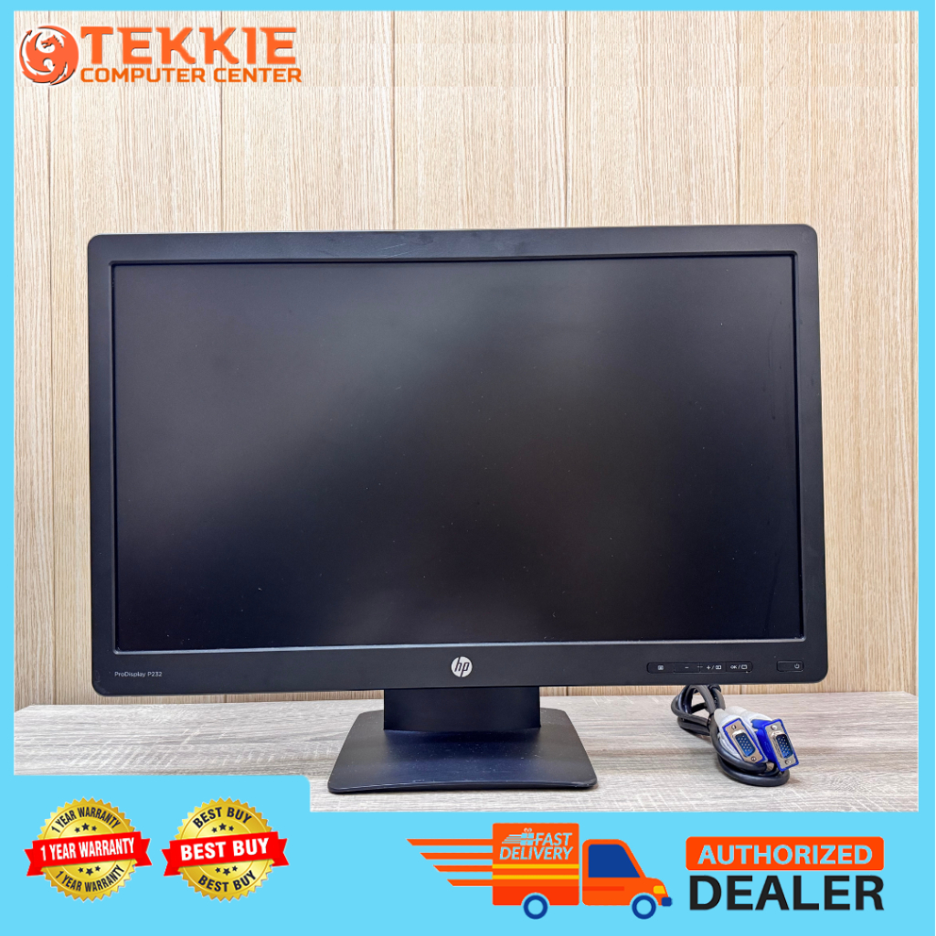 HP PRODISPLAY P232 23 INCHES FULL HD LED LCD MONITOR W/VGA CABLE ...