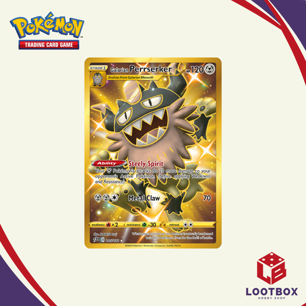 Pokemon Card Game: Galarian Perrserker (Secret Rare) - Rebel Clash ...